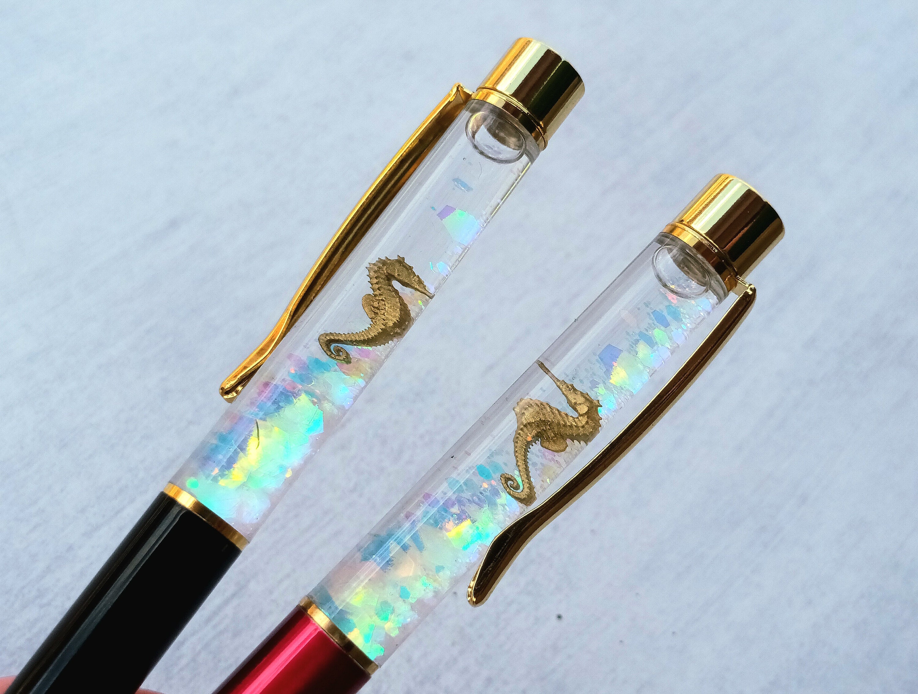 Seahorse Gift, Floating Pen, Liquid Glitter Pen, Snow Globe Pen, Gift ...