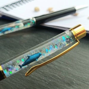 Dolphin Float Pen, Floating Pen, Dolphin Gift, Ocean Gift, Snow Globe ...