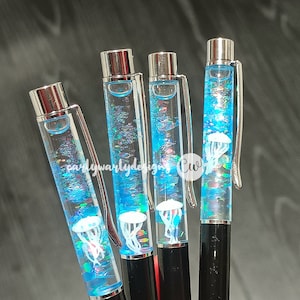 Jellyfish Float Pen, Floating Pen, Liquid Glitter Pen, Gift for Her ...