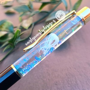 Jellyfish Float Pen, Floating Pen, Liquid Glitter Pen, Gift for Her ...