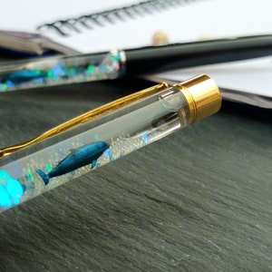 Dolphin Float Pen, Floating Pen, Dolphin Gift, Ocean Gift, Snow Globe ...