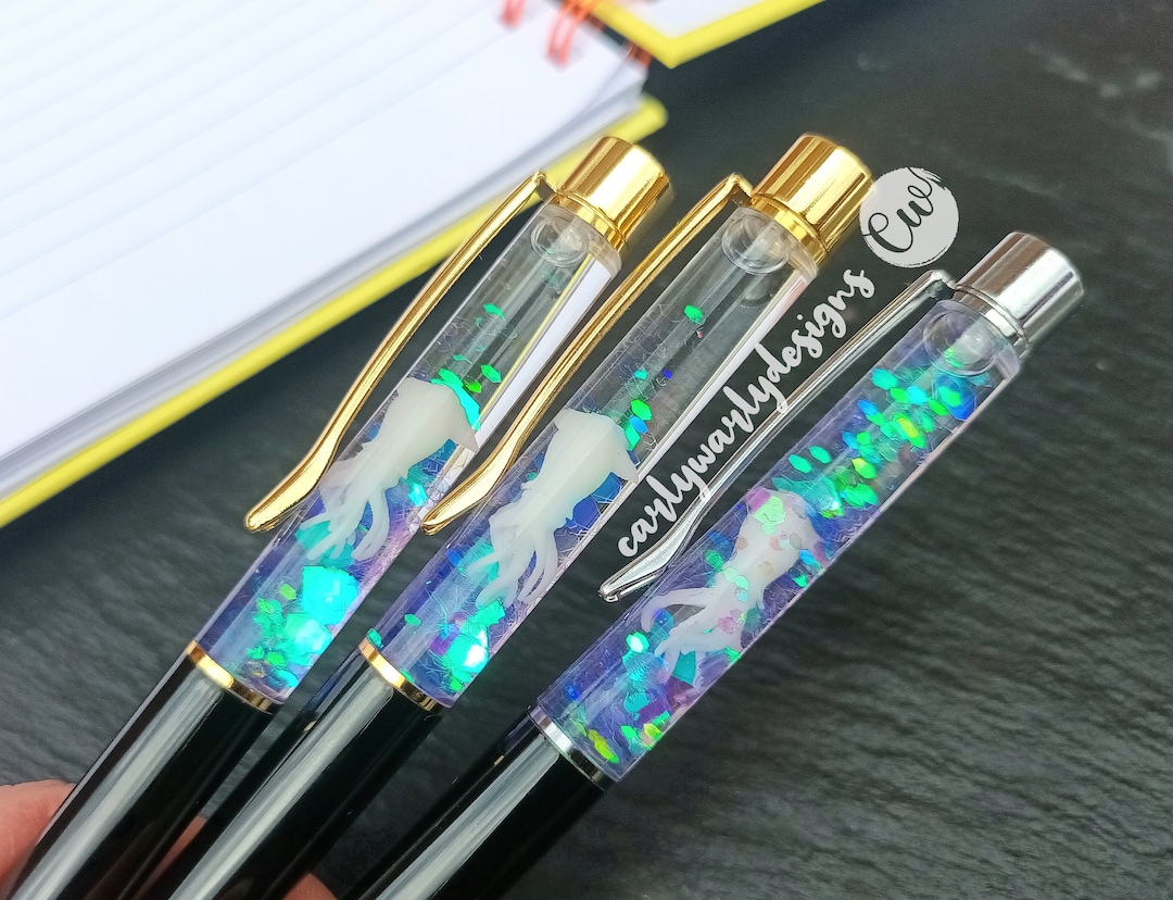 Floating Pen, Ink Fish, Squid Gift, Liquid Glitter Pen, Gift for Her ...