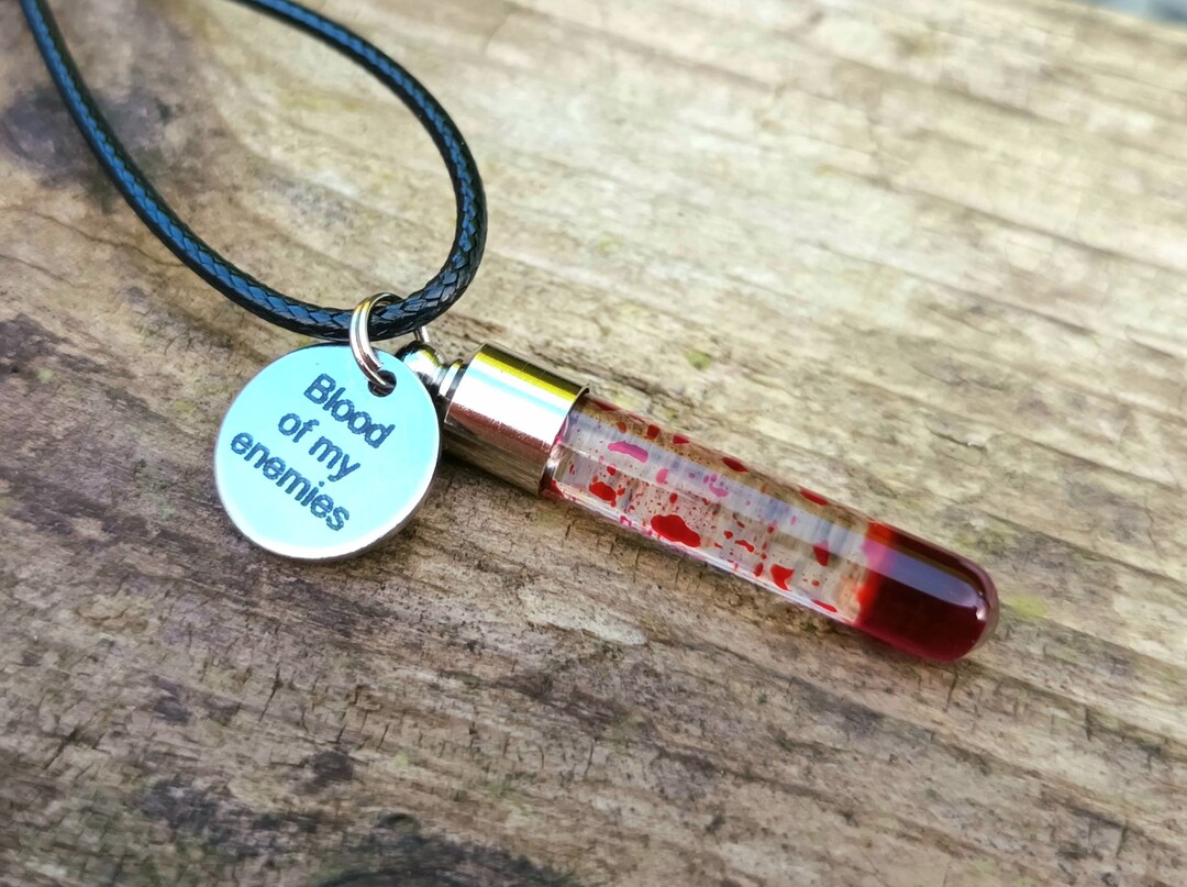 Blood Vial Necklace, Gothic Vial, Vampire Necklace, Dracula Necklace ...