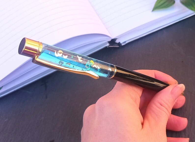 Moon Pen Crescent Pen Floating Pen Witchy Pen Liquid - Etsy