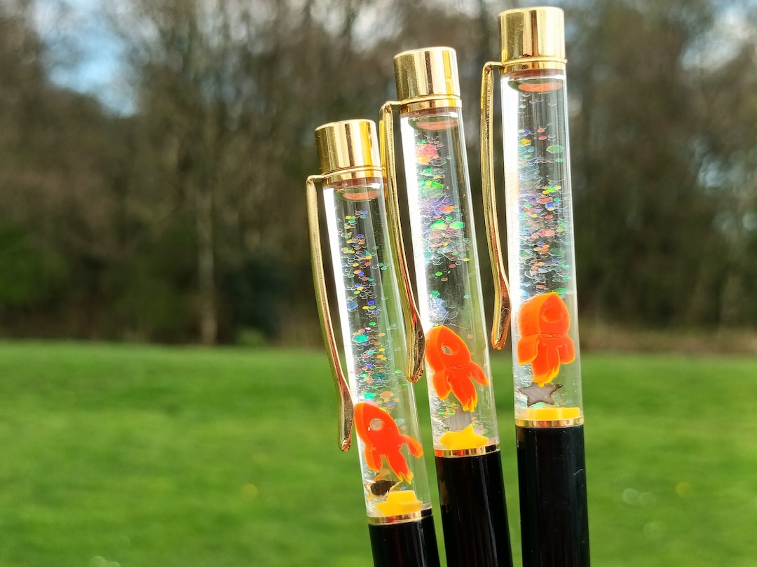 Rocket Pen, Floating Pen, Liquid Glitter Pen, Gift for Her, Gift for ...