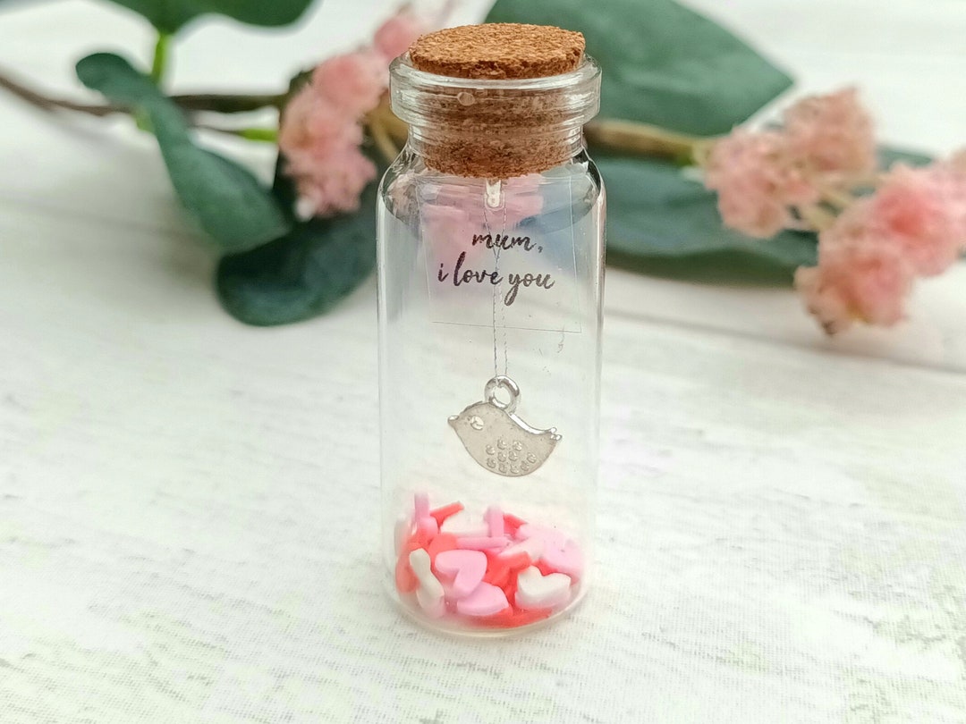 Mothers Day Gift, Message in A Bottle, Hearts in A Jar, Wish Bottle ...
