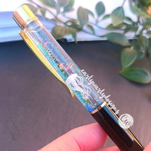 Jellyfish Float Pen, Floating Pen, Liquid Glitter Pen, Gift for Her ...