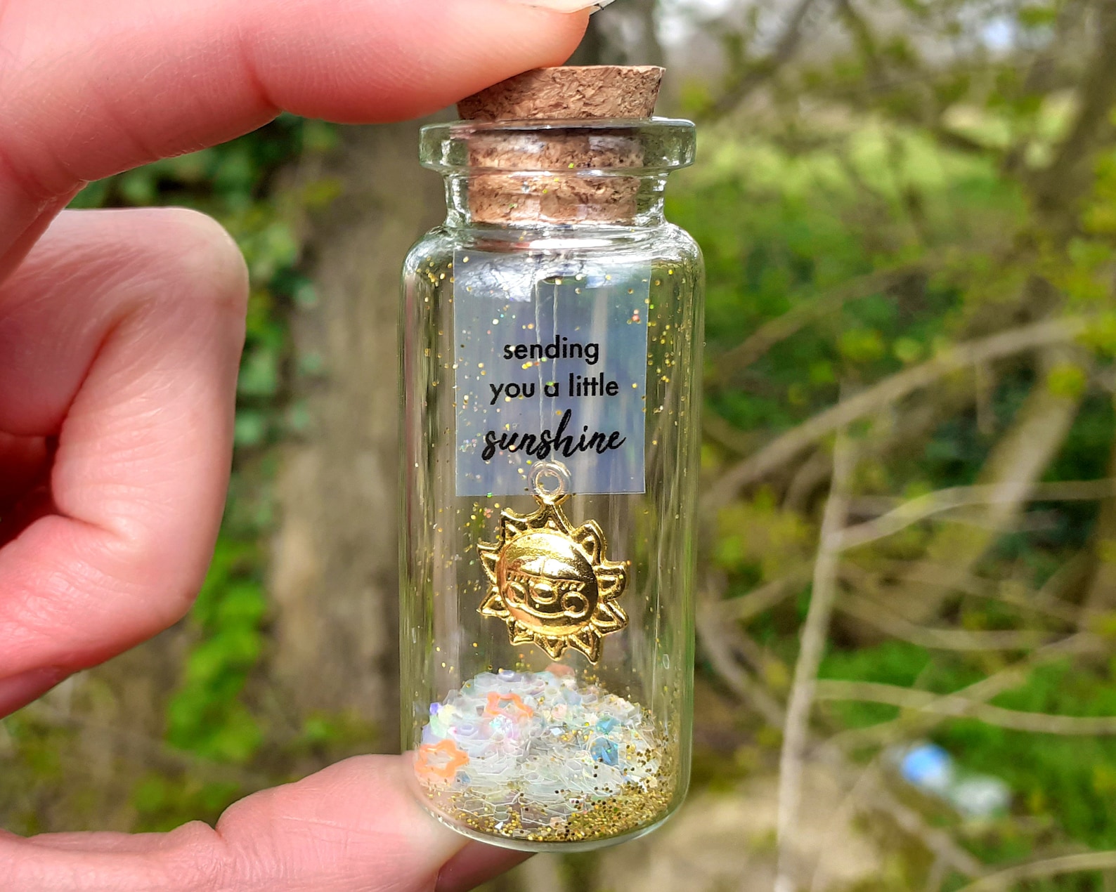 Sending Sunshine Gift Message in a Bottle Cheer Up Gift | Etsy