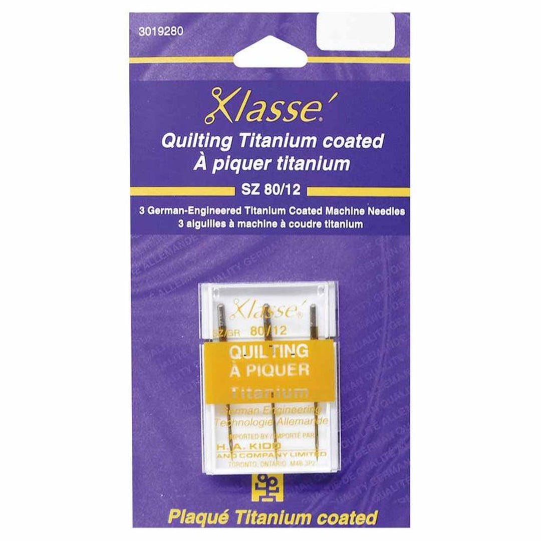 Klasse Titanium Coated Quilting Machine Needles 80/20 (3 Pack) - Etsy