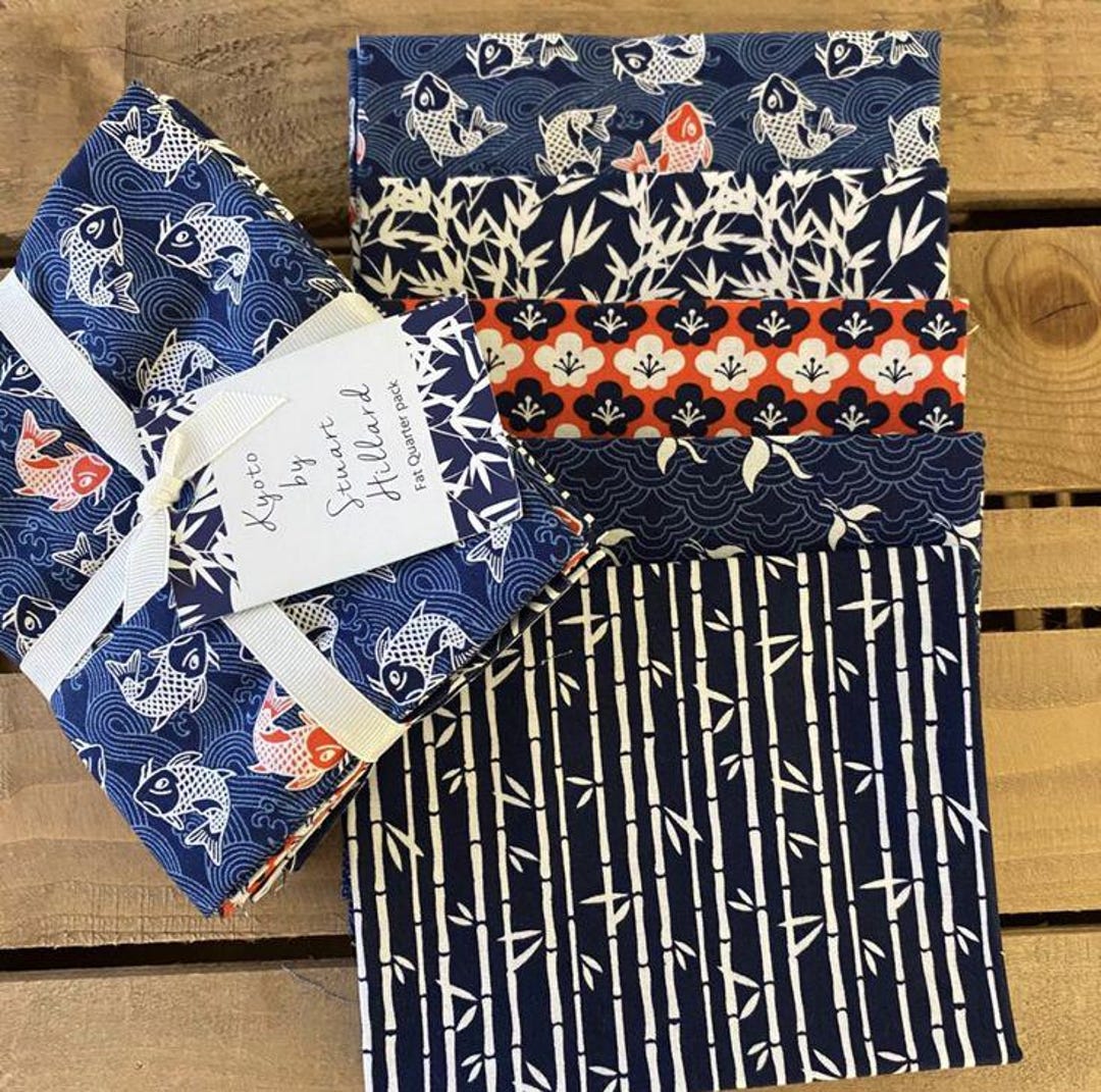 Kyoto Koi Goldfish Fat Quarter Bundle Japanese Fabric Slow Stitching ...