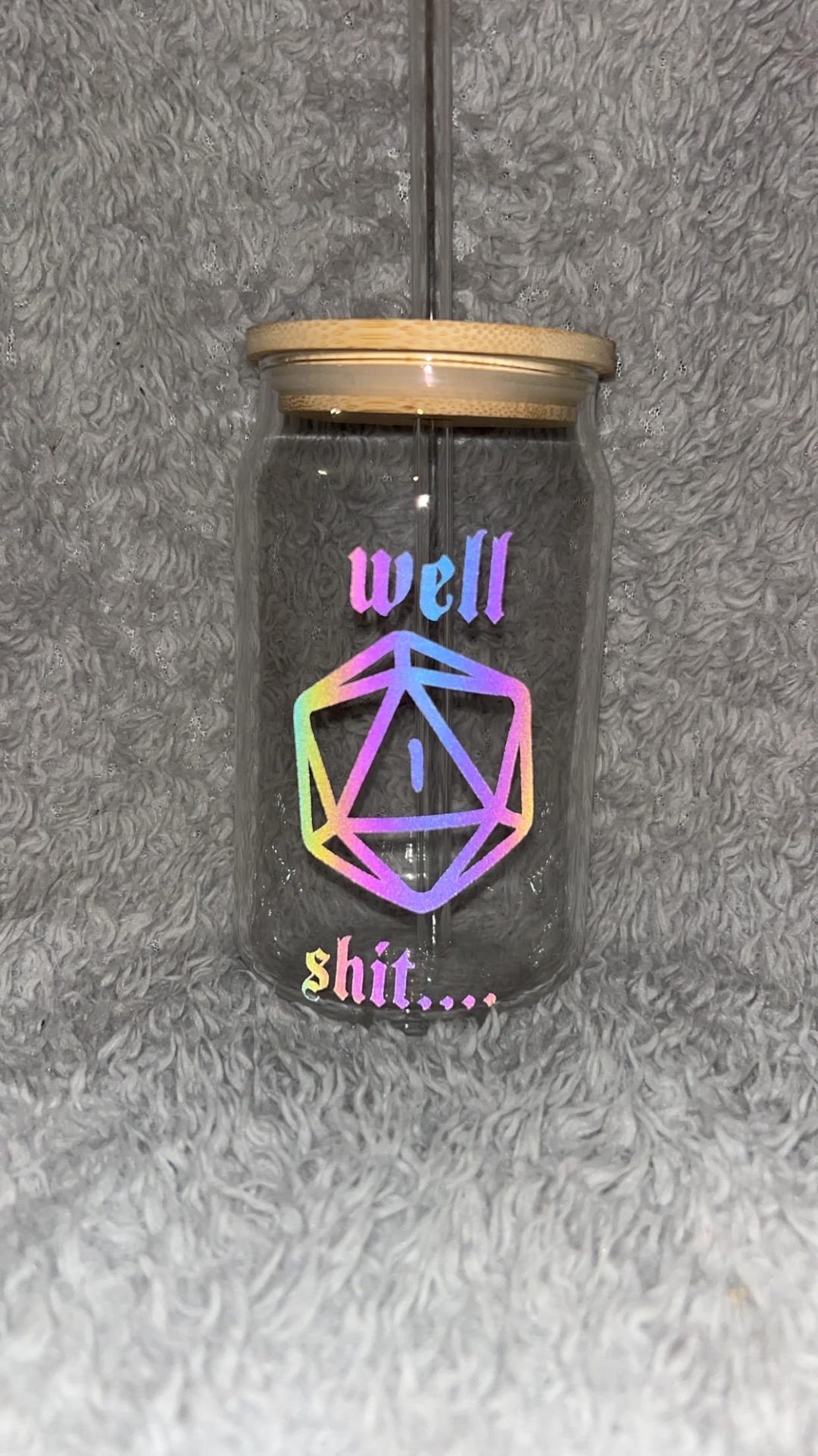 Rolled a 1, D20 Dice Tumbler - Etsy