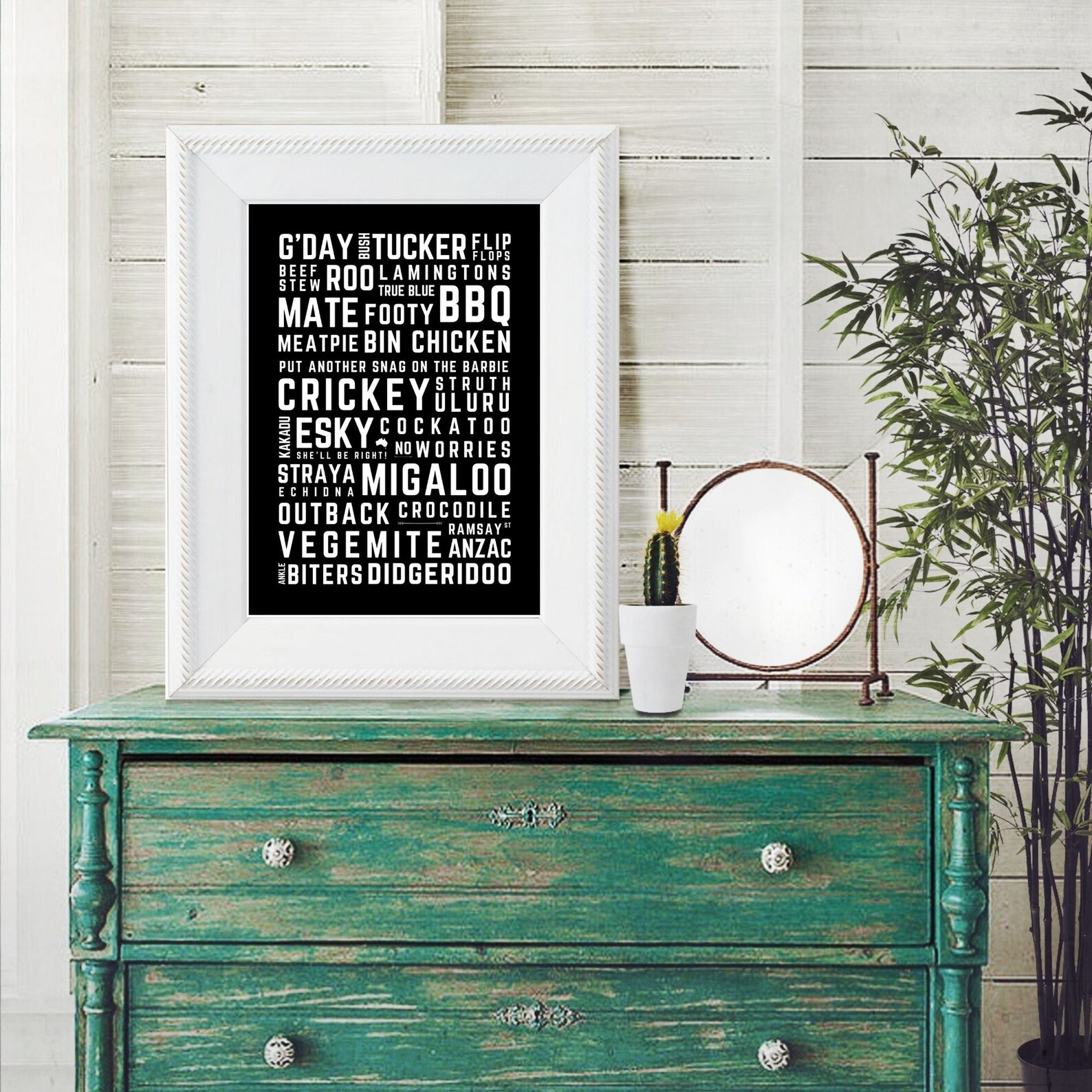 Aussie Word Art Poster, Typography Wall Art, Digital Print, Australian ...