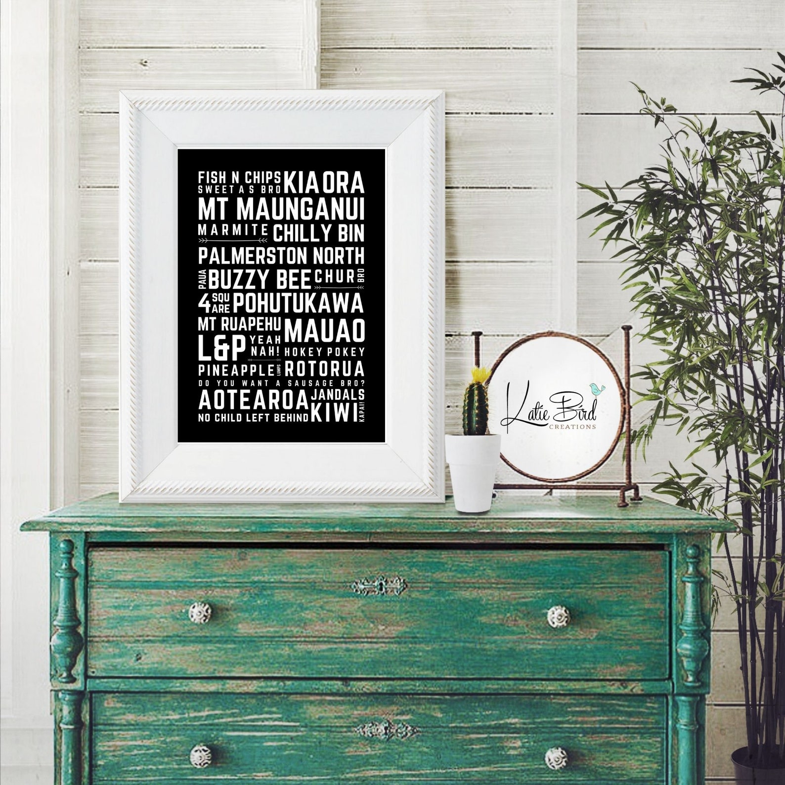 Kiwiana Word Art Poster, Typography Wall Art, Digital Print, New ...