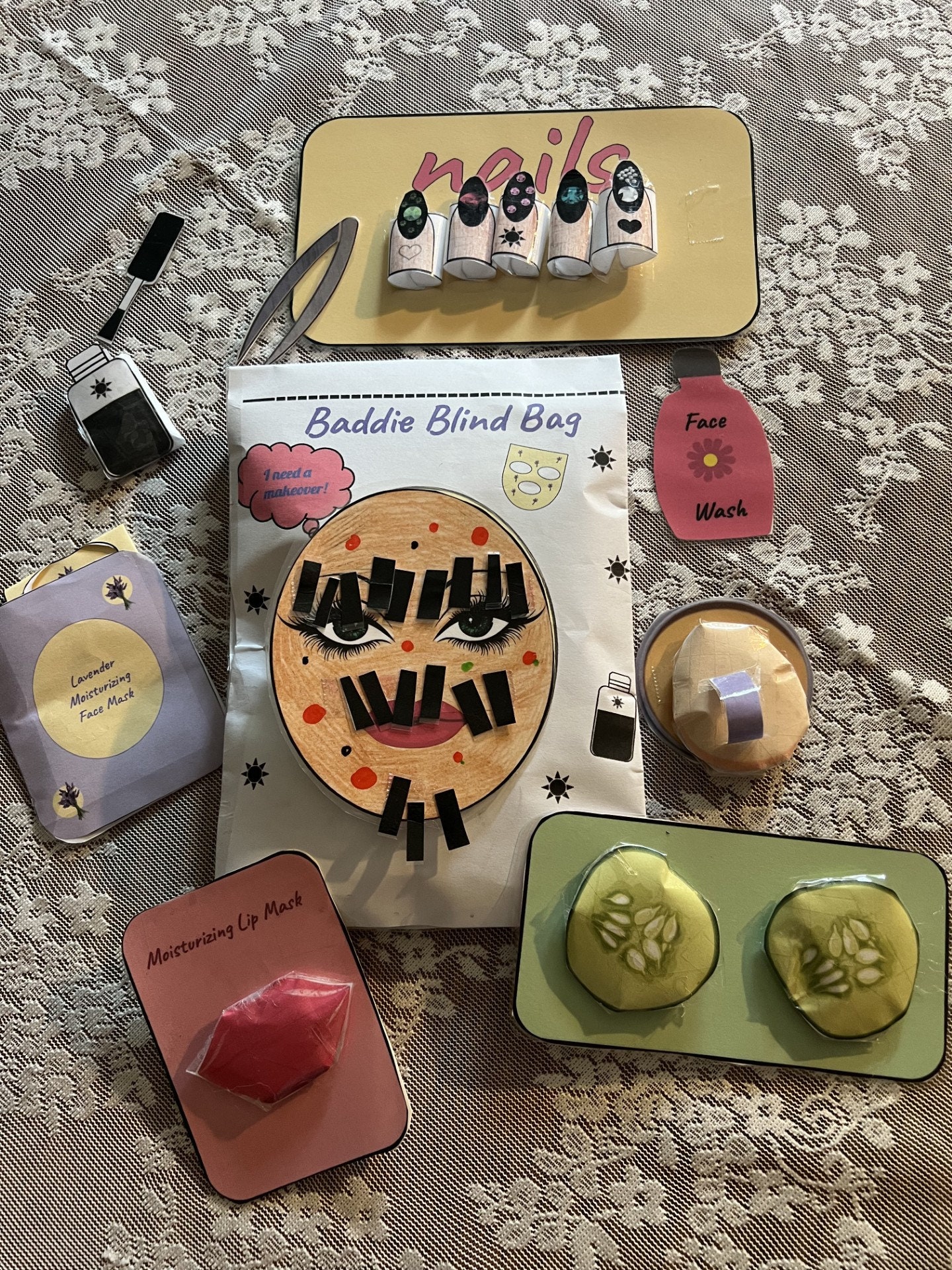 DIY Baddie Blind Bag Pattern; Instant Download; Paper Nails - Etsy