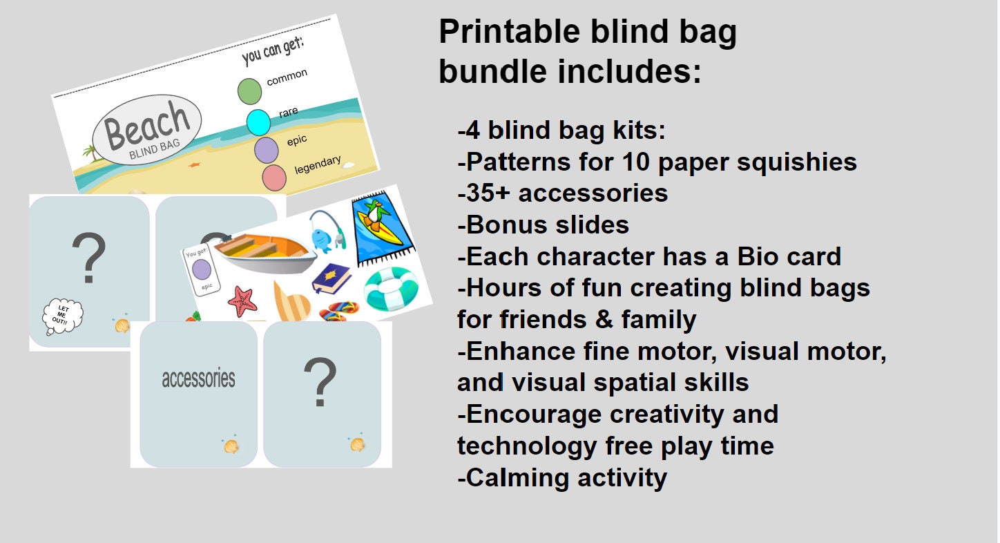 DIY Beach Blind Bag Pattern Download; Blind Bag; - Etsy