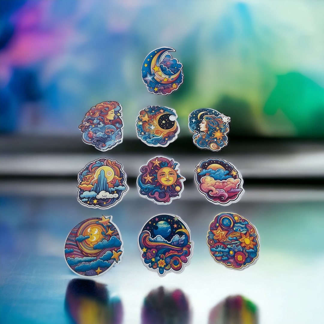 Cute Motifs Stickers Heavenly Sticker Set Elements Vinyl Stickers ...