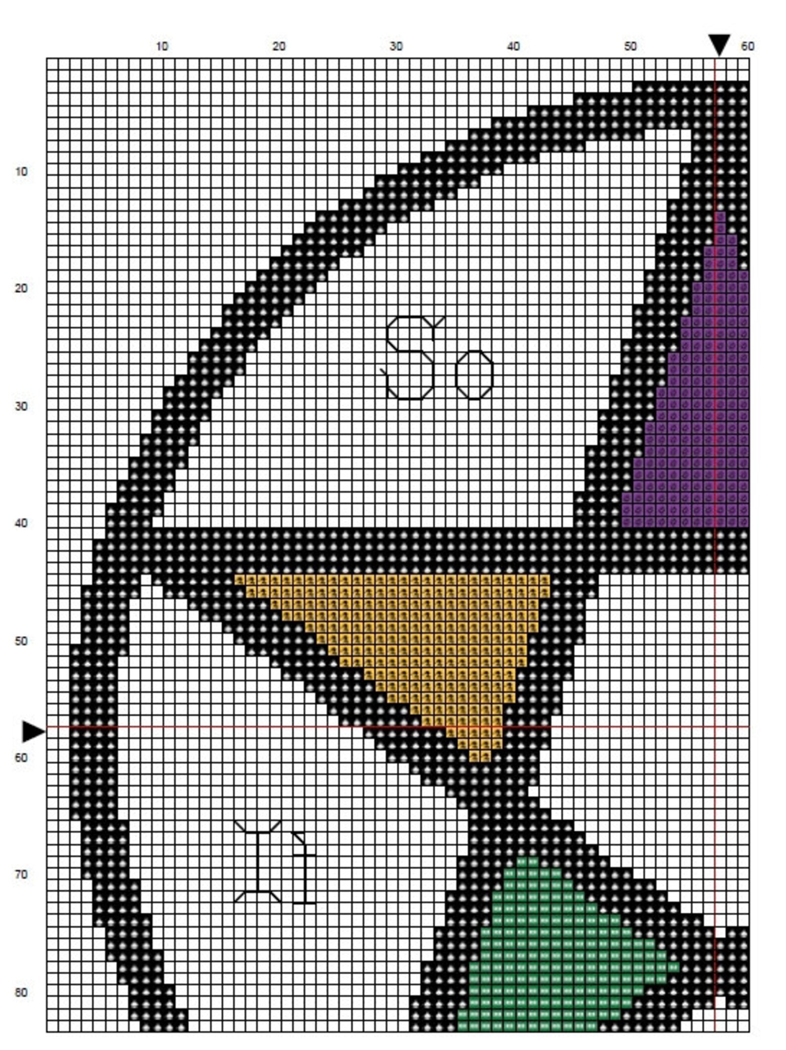 Elemental Pentacle Counted Cross Stitch Pattern PDF, Pentagram Cross ...