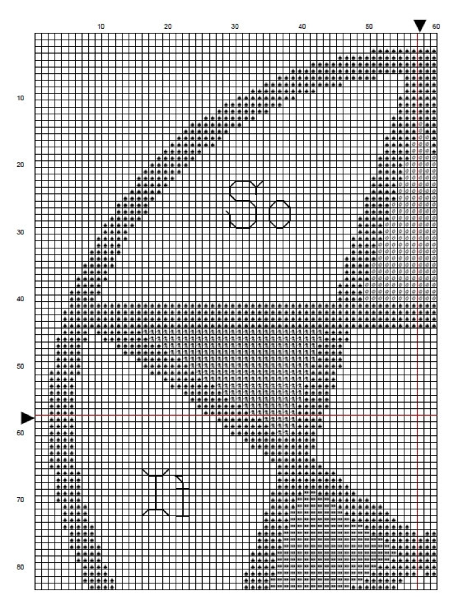 Elemental Pentacle Counted Cross Stitch Pattern PDF, Pentagram Cross ...