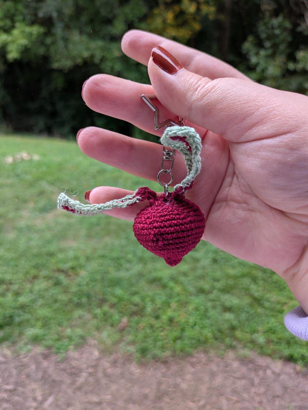 Beet Vegetable Crochet Keychain - Micro Crochet - Etsy