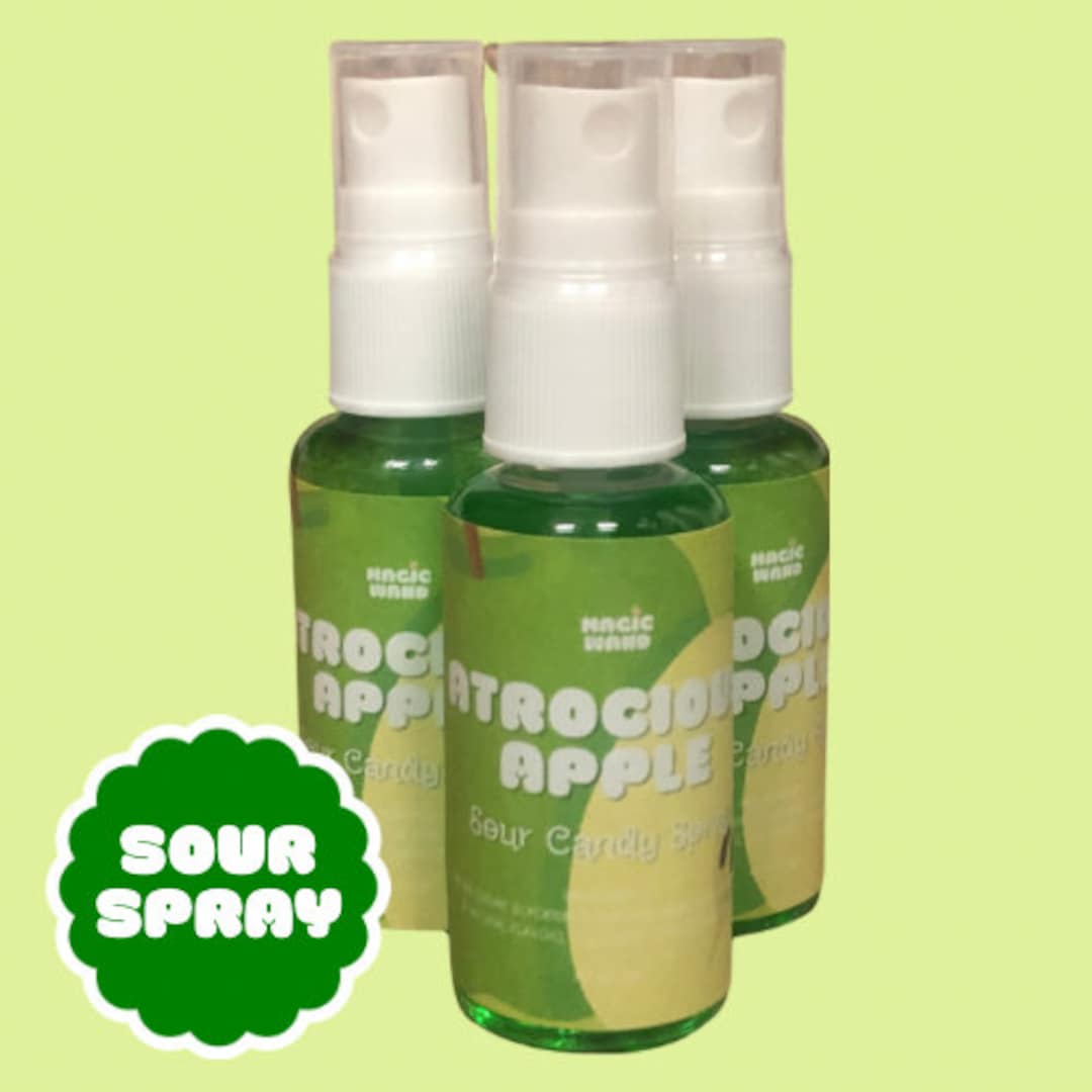 Atrocious Apple - Green Apple Sour Spray Candy - Etsy UK