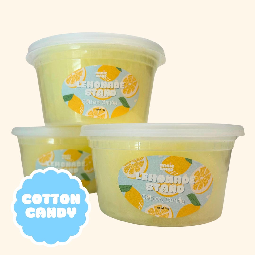 Lemonade Stand - Lemonade Flavored Cotton Candy (1 Oz Container) - Etsy