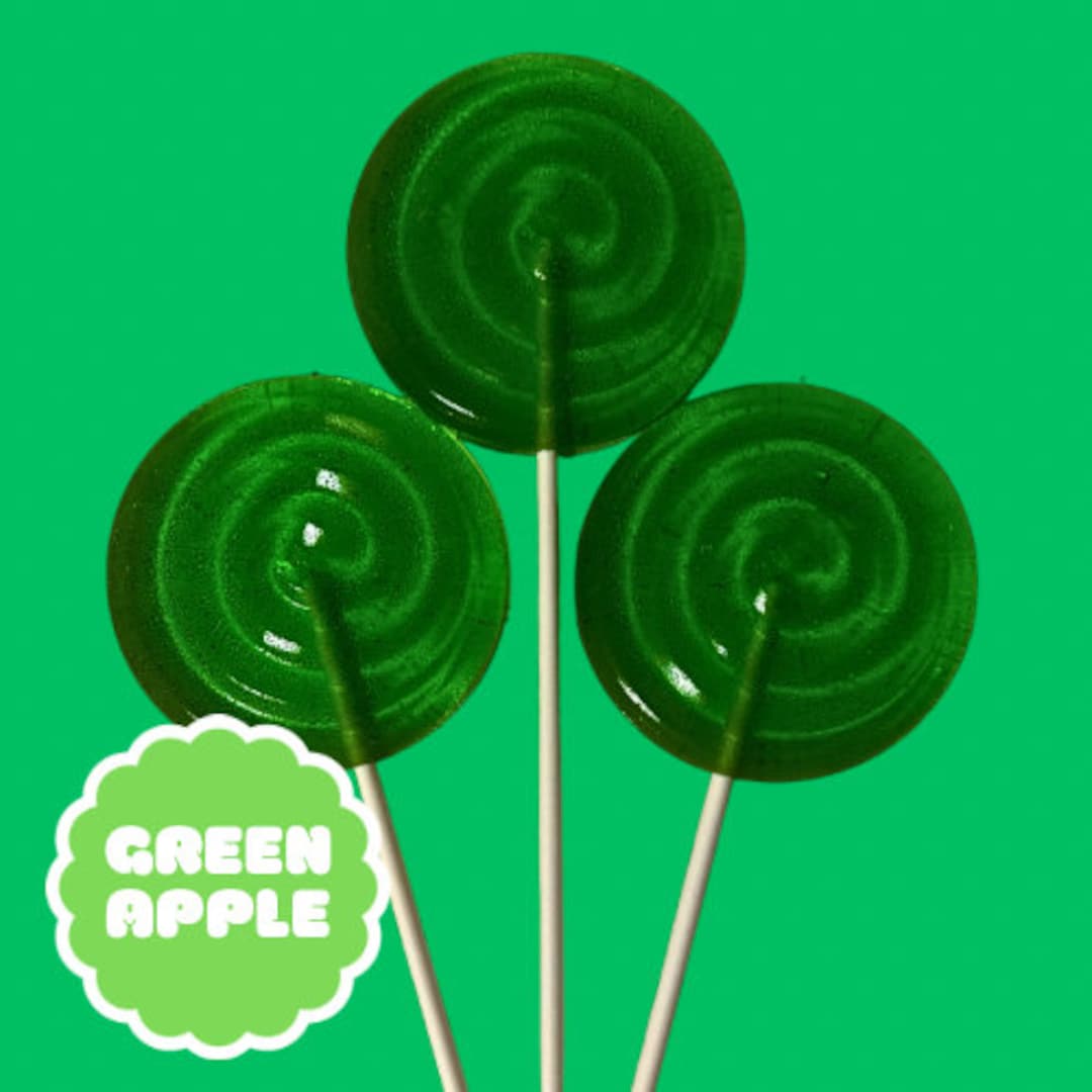 Green Apple Flavored Jumbo Lollipop - Etsy