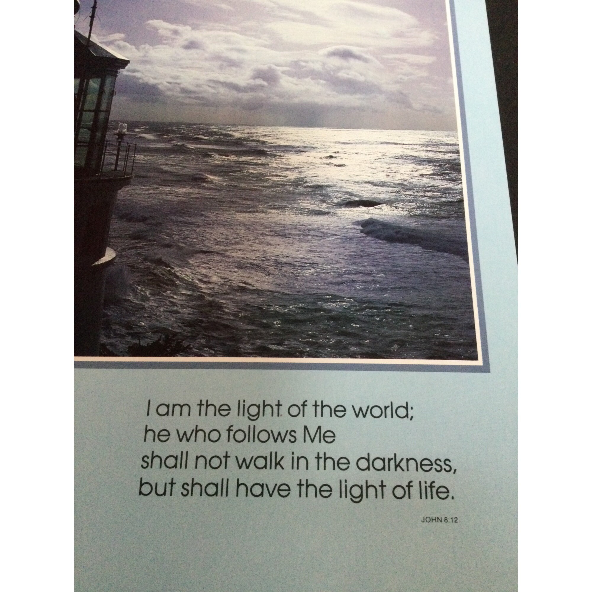 Vintage Argus Lighthouse Poster Print 1985 80s DIY Craft Inspirational ...