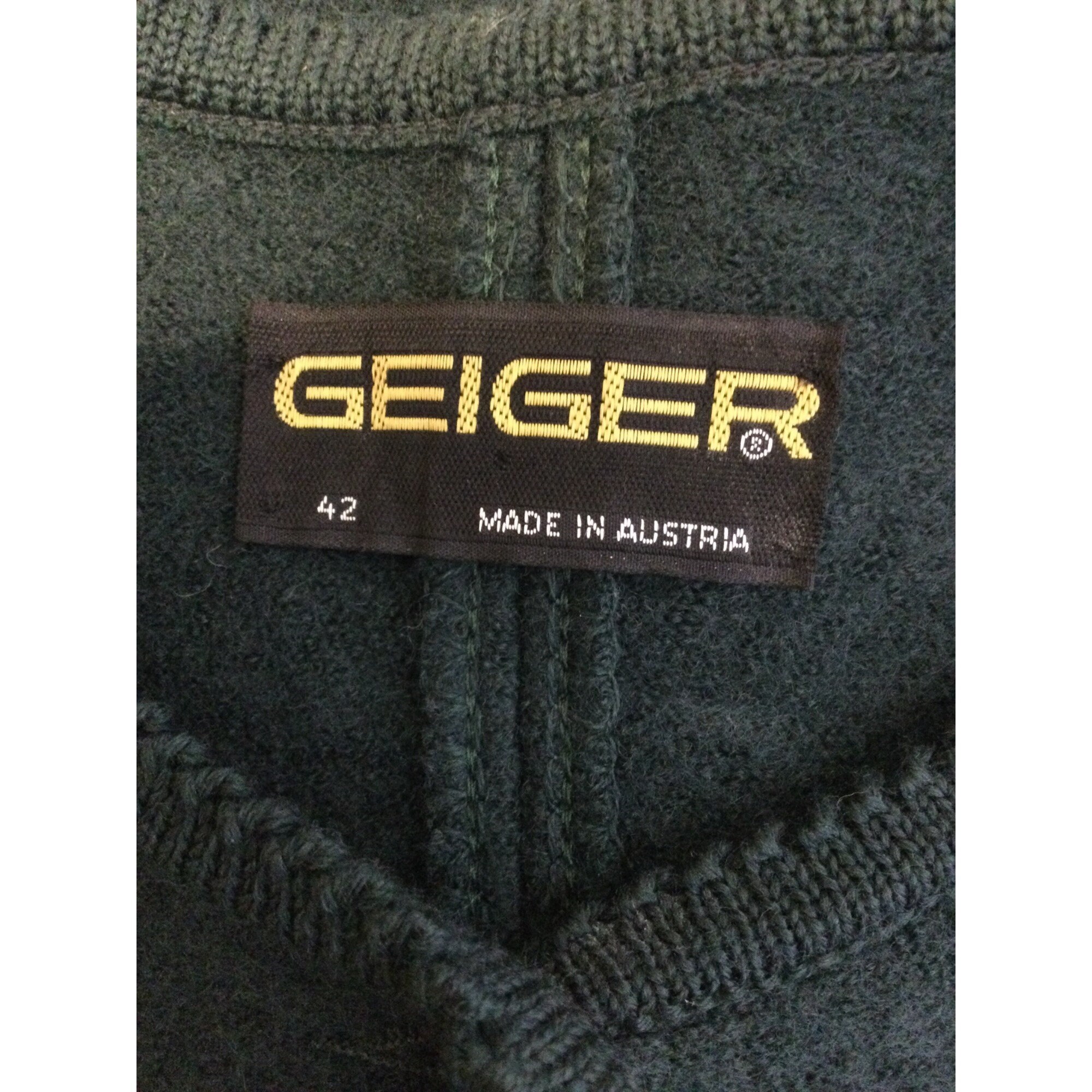 90s Geiger Pure Wool Cardigan Sweater Button Front Long Puff Sleeve ...