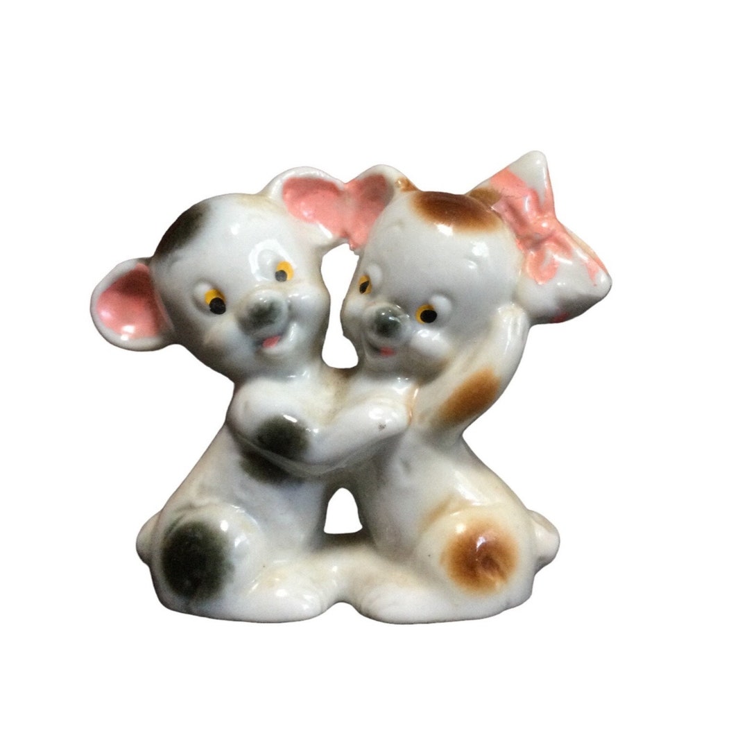Vintage Vantellingen Hugging Pat Pending Bears Figurines Whatnot Decor ...