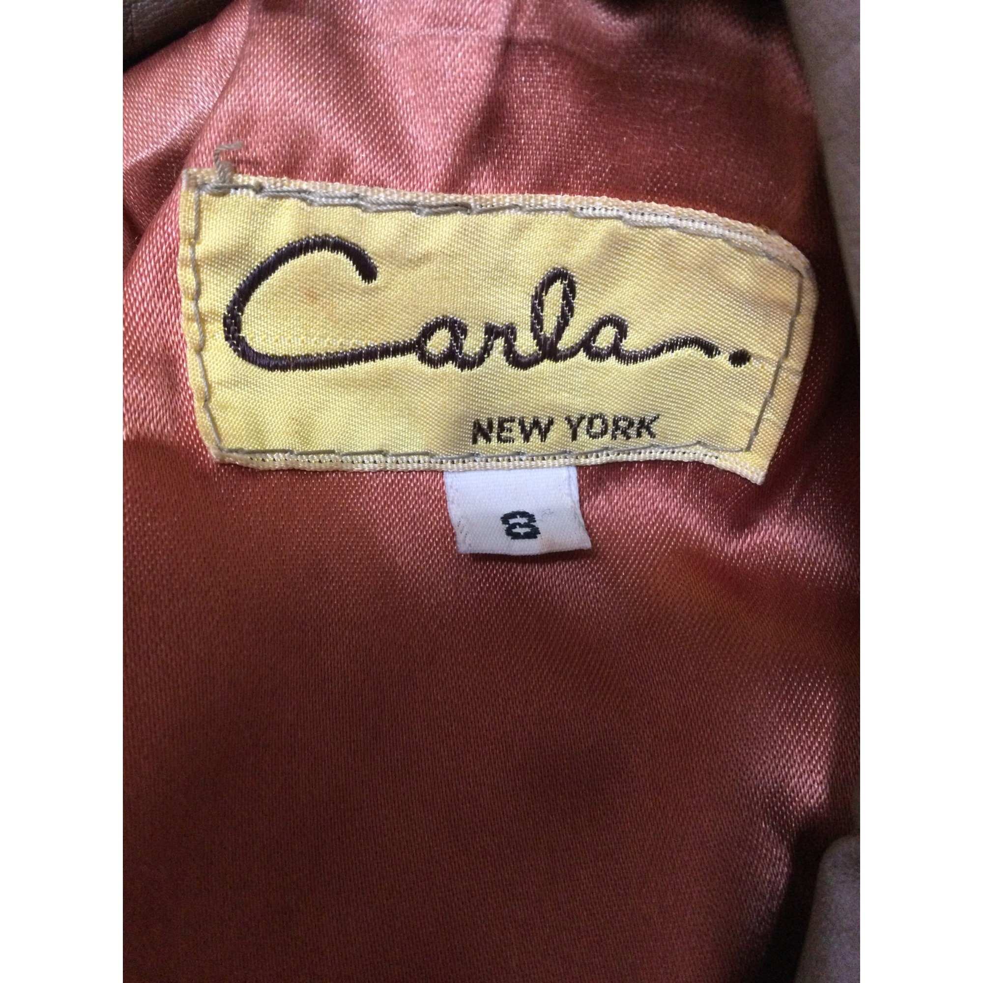 Vintage Carla New York Women Full Zip Genuine Leather Bomber Jacket ...