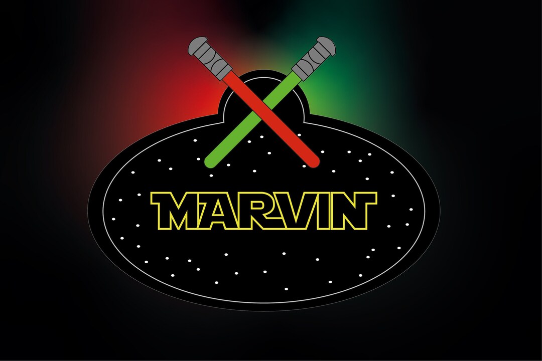 Personalized Star Wars-inspired Nametag With Lightsaber, a Badge With ...