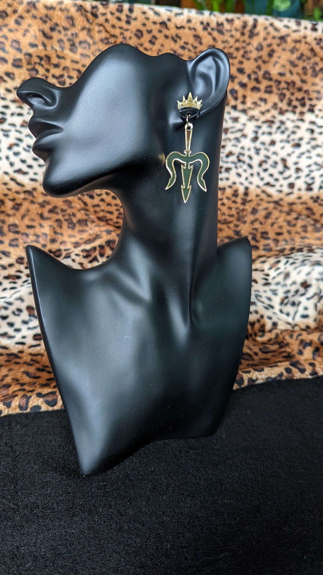 King Triton Ursula the Little Mermaid Disney Poseidon Trident Earrings ...