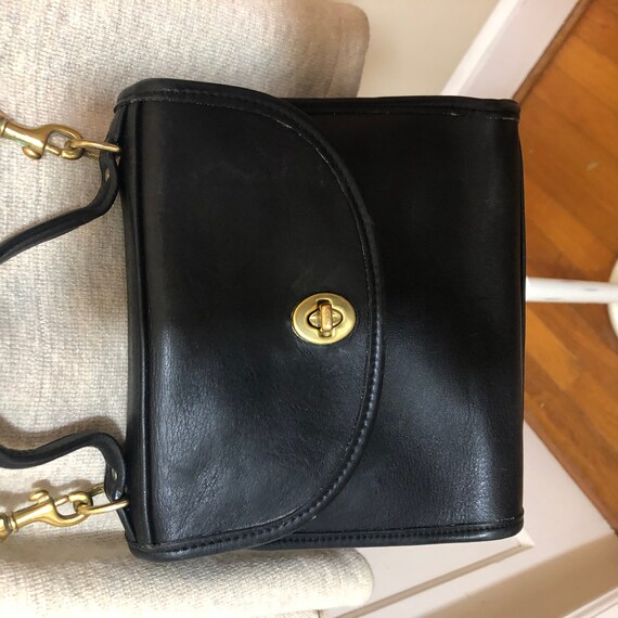 Bolso De Hombro Vintage Coach Original Navy Devon Con Caja