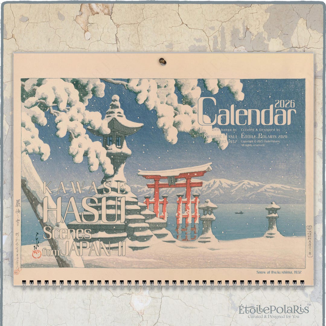 2026 Japanese Art Calendar : Kawase Hasui Woodblock Prints 0030206-NY ...