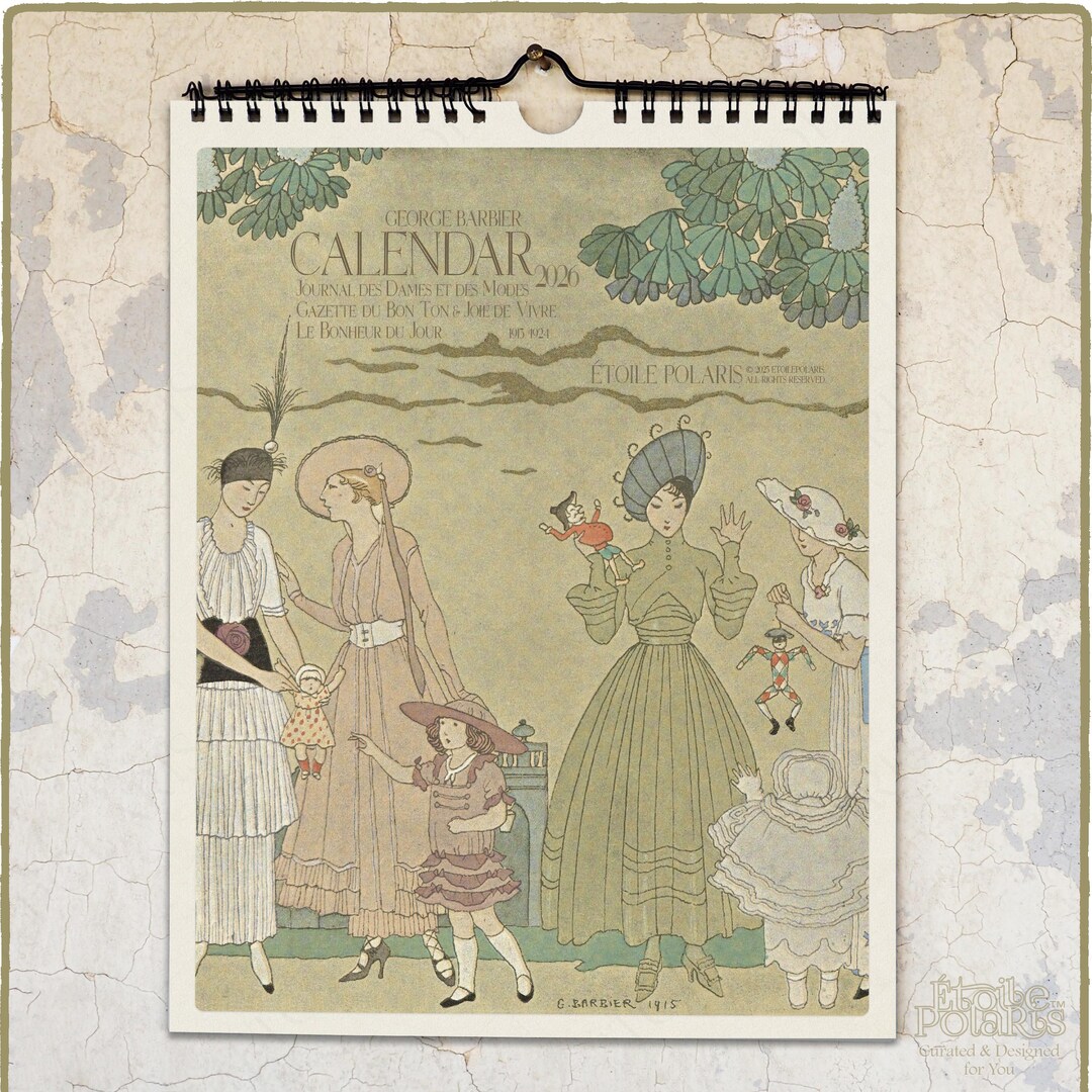 Art Deco Calendar 2026 : 1920s Fashion Illustrations by George Barbier ...