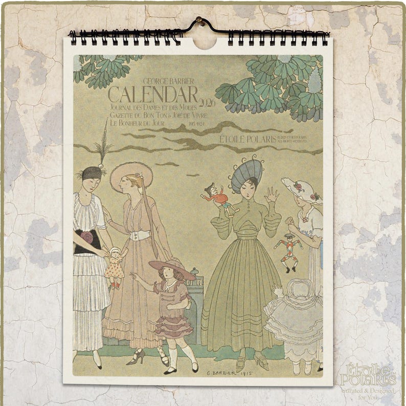 Art Deco Calendar 2026 : 1920s Fashion Illustrations by George Barbier ...