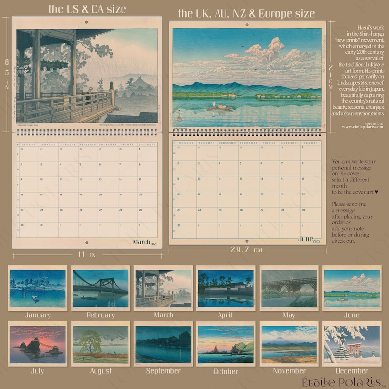 2026 Japanese Art Calendar : Kawase Hasui Woodblock Prints 0030206-NY ...