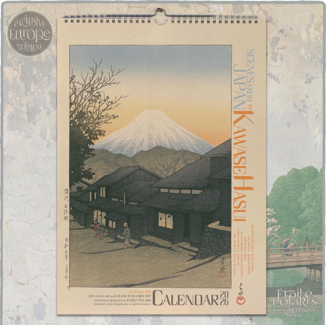 2026 Japanese Art Calendar : Kawase Hasui Shin-hanga Woodblock Prints ...