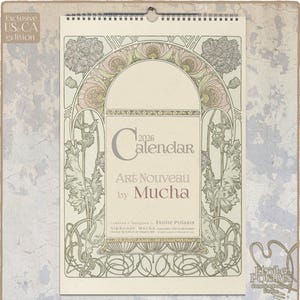 2026 Art Nouveau Calendar : Alphonse Mucha Floral Illustrations, A3 ...