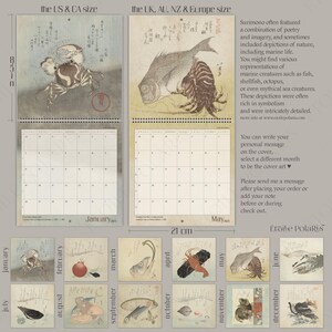 Japanese Art Calendar 2026 : Surimono Marine Life Prints - Ukiyo-e ...