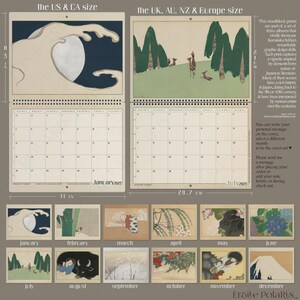 Japanese Art Calendar 2025 / Ukiyo-e Woodblock Prints, Momoyogusa, 1909 ...