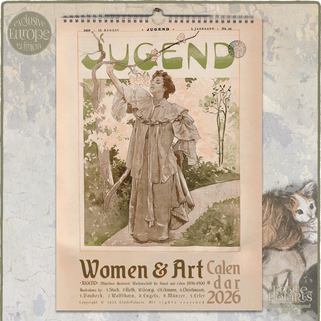 Art Nouveau 2026 Calendar : Jugend Magazine Covers, Women & Art 0050124 ...