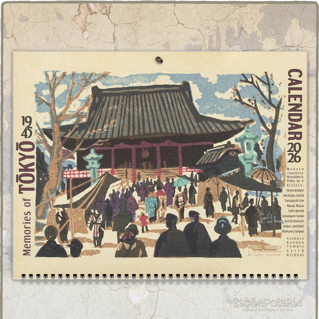Japanese Woodblock Print Calendar 2026 : Memories of Tokyo 0030202-NY ...