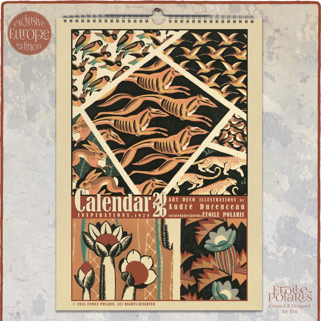 Art Deco Calendar 2026, Illustrations by André Durenceau 0050408-EU - Etsy