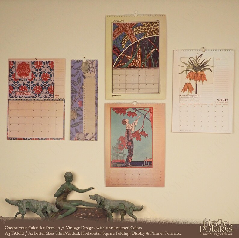 Art Deco 2026 Calendar : Vintage Fashion Illustrations, Monthly Wall ...