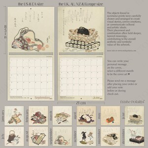 Japanese Art Calendar 2025 "surimono Prints: Objects by Hokusai, Hokkei ...