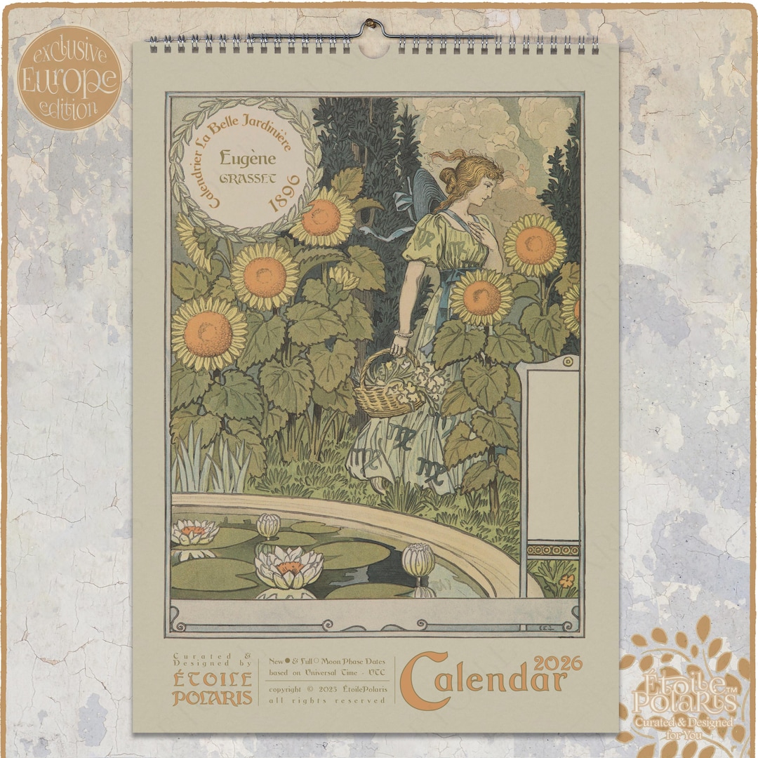 Art Nouveau Calendar 2026 : La Belle Jardiniere, Eugène Grasset ...
