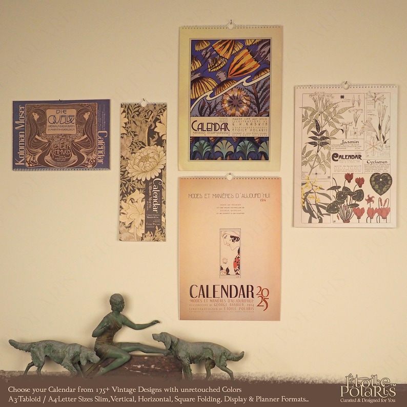 2025-2026 Botanical Calendar : Art Nouveau Floral Wall Planner ...