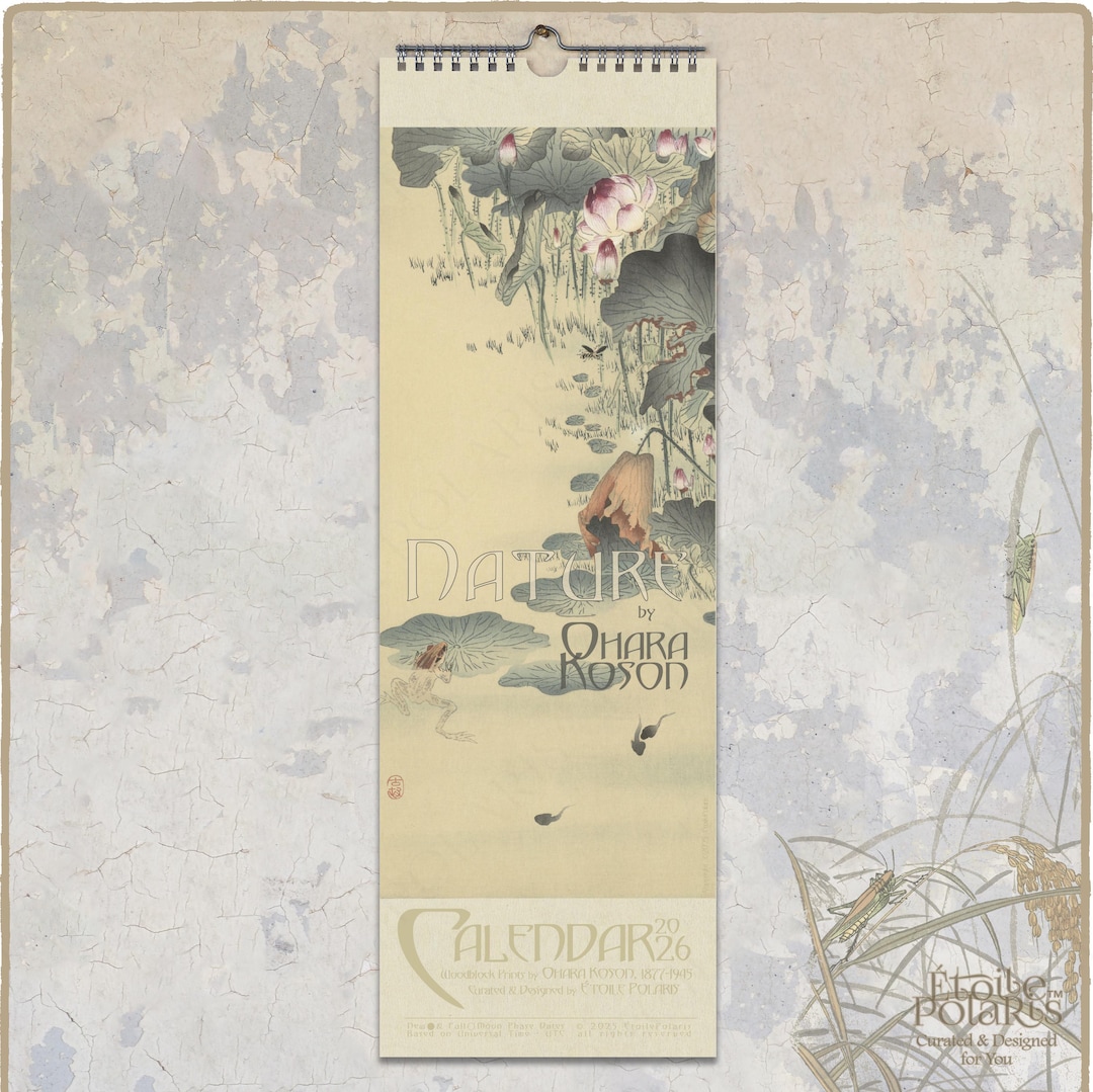 2026 Japanese Woodblock Print Calendar : Ohara Koson Nature Art - Slim ...