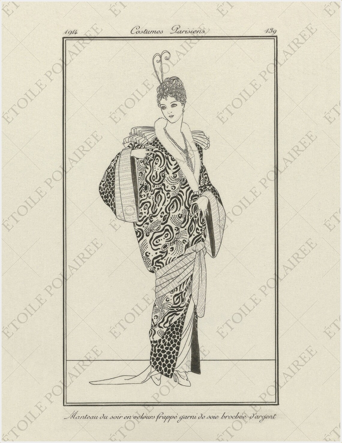Art Deco Fashion Coloring Pages Printable Digital Download / - Etsy